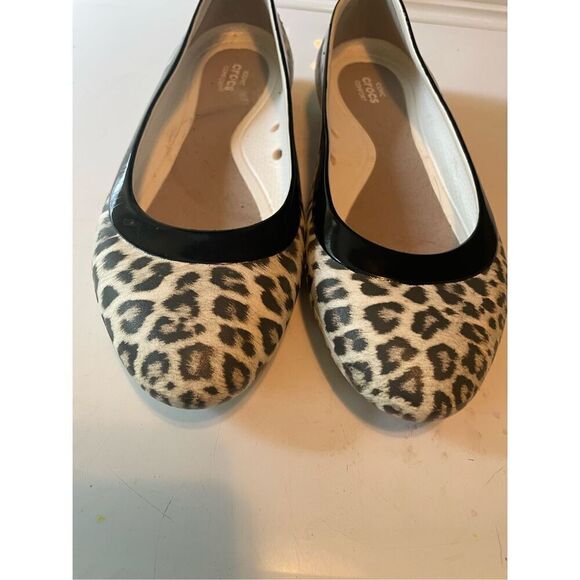 CROCS | Shoes | Crocsleopardprintflats | Poshmark